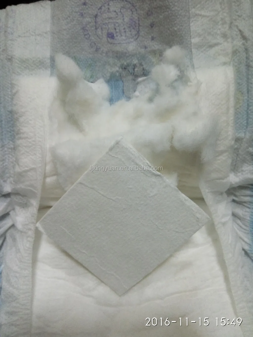 Wholesale Untreated Wood Fluff Pulp For Disposable Baby Diaper ...