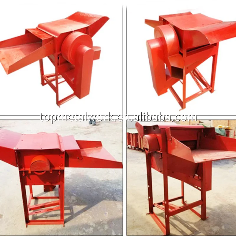 Small Portable Grain Thrasher/grain Threshing Machine With Diesel ...