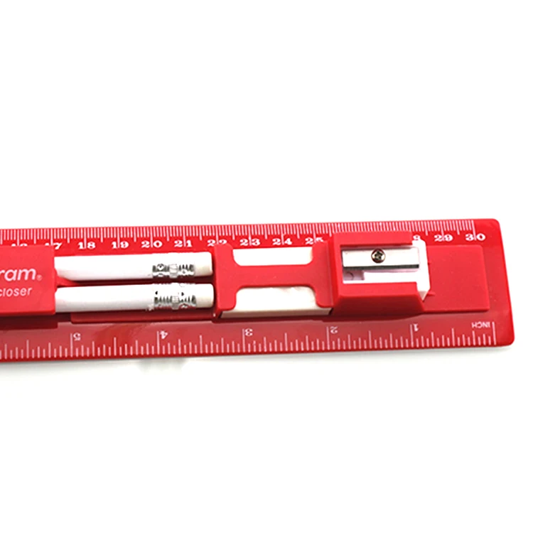 Plastic Ruler Set With Pencil Eraser Sharpener - Buy Ruler Set,Plastic ...