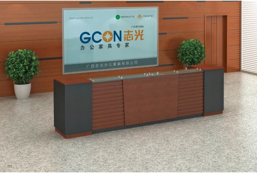 Modern Design Melamine Reception Wooden Bank Counter Table Desk - Buy ...