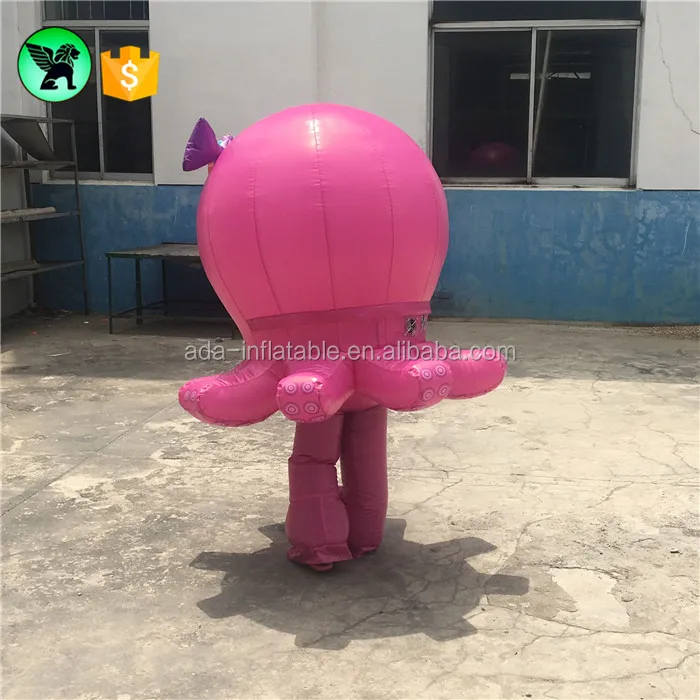 2m Pink Octopus Costume Inflatable Customized Moving Inflatable Octopus ...
