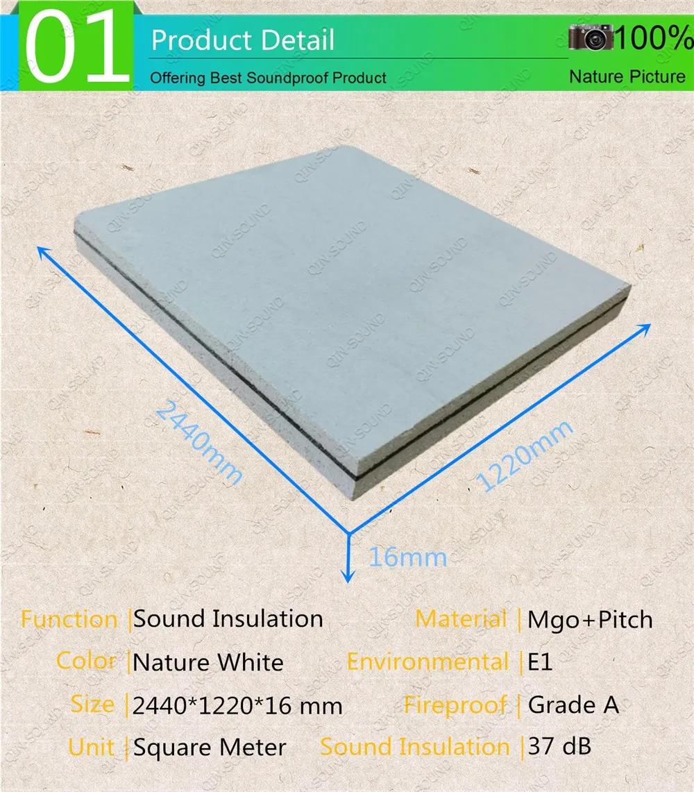 Studio Sound Barrier Sound Insulation Mgo Celotex Ceiling Board - Buy ...