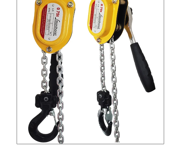 1.5m Small Type 0.75ton Outdoor Hoist Crane Chain Block Lever Hoist ...