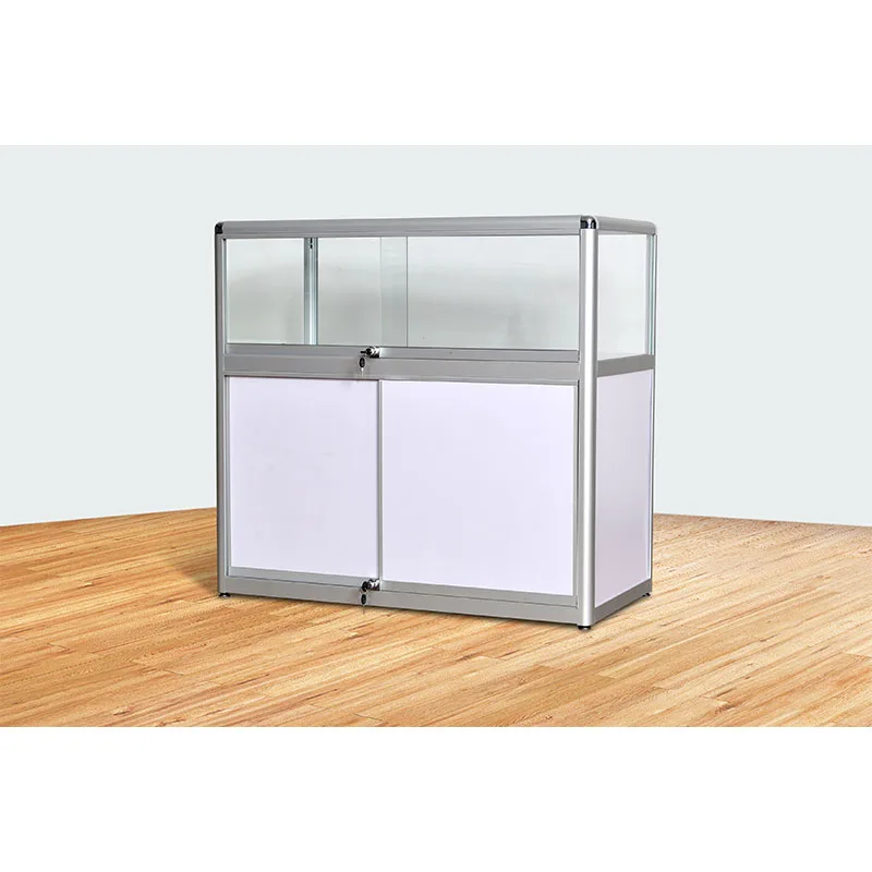 Portable Exhibition Glass Display Counter - Foldable Showcase