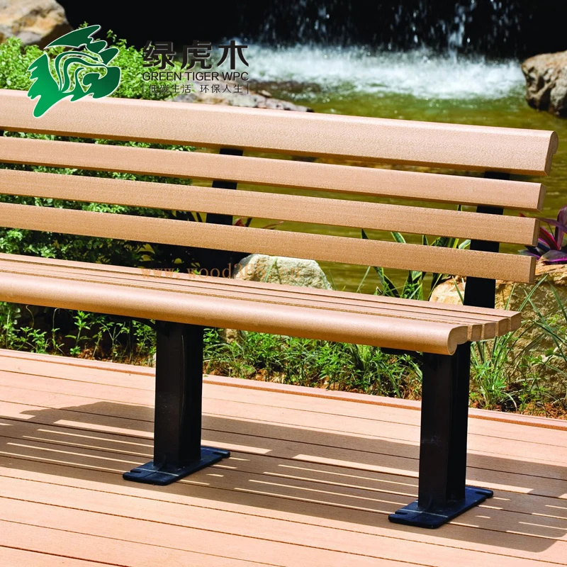 Public WPC Garden Bench Chair: Outdoor Furniture with Wood Fiber ...