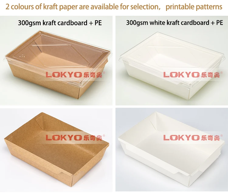 Food Grade White Food Packaging Boxes With Full Pet Lid Disposable ...