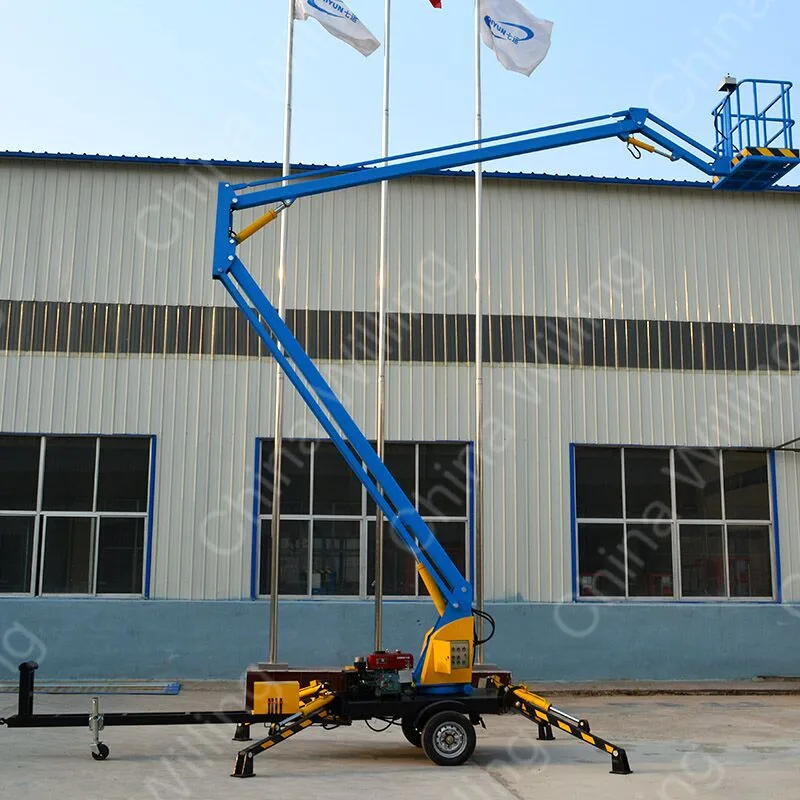 Mobile Hydraulic Folding Arm Boom Lift Movable Electric Cherry Picker ...