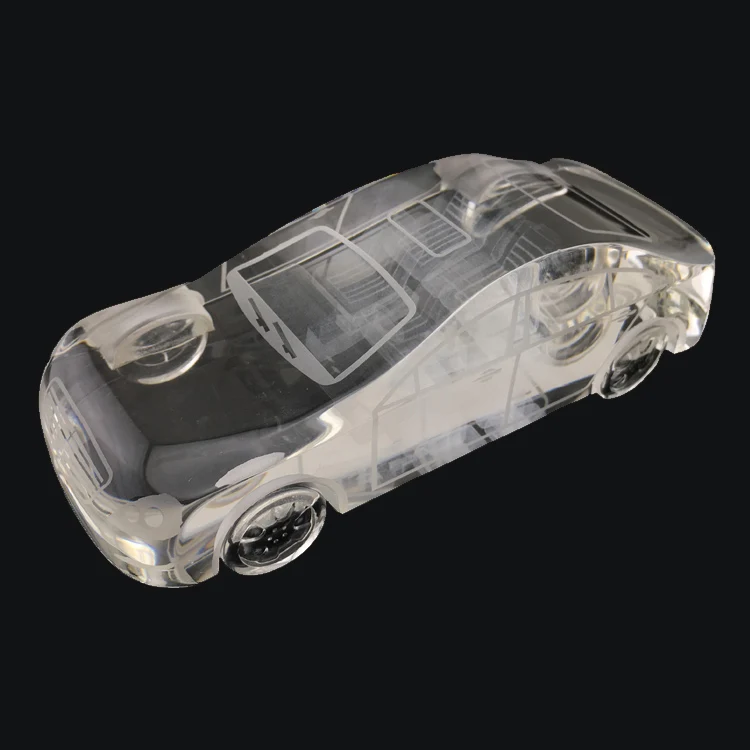 3d Crystal Glass Car Model Trophy Decorative Award Sports Events ...