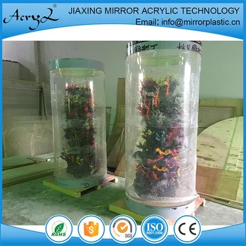 Acrylic Cylindrical Aquariums Acrylic Round Fish Tank With Inside ...
