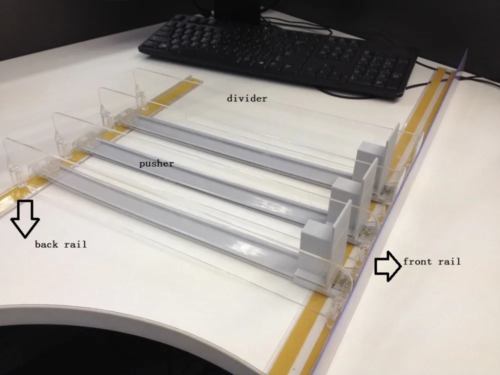 Plastic Spring Loaded Shelf Pushers For Supermarket Shelf - Buy Spring ...