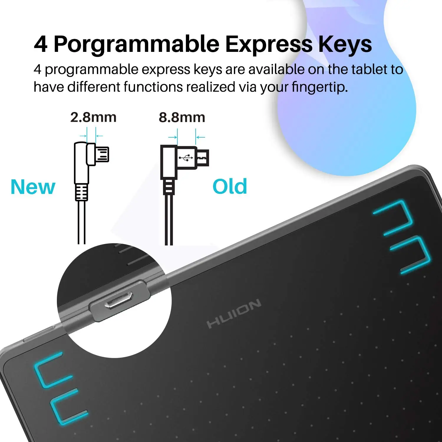 HUION HS64 Digital Pen Tablets for Animation & Graphic Drawing