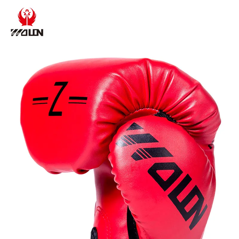 Wolon-001 Custom Logo Pu Boxing Gloves Punching Mma Training Taekwondo ...