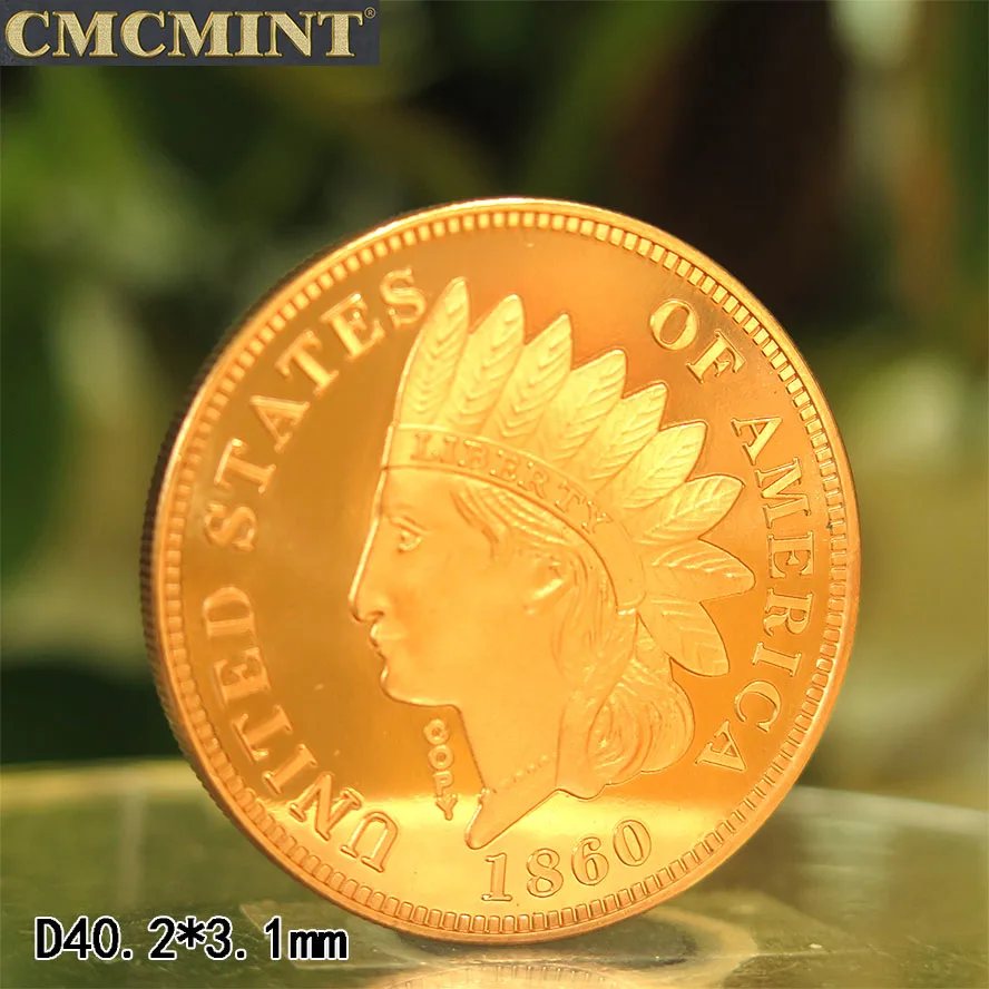 1 Oz Copper Indian Head Coin - Jumbo Penny Collectible