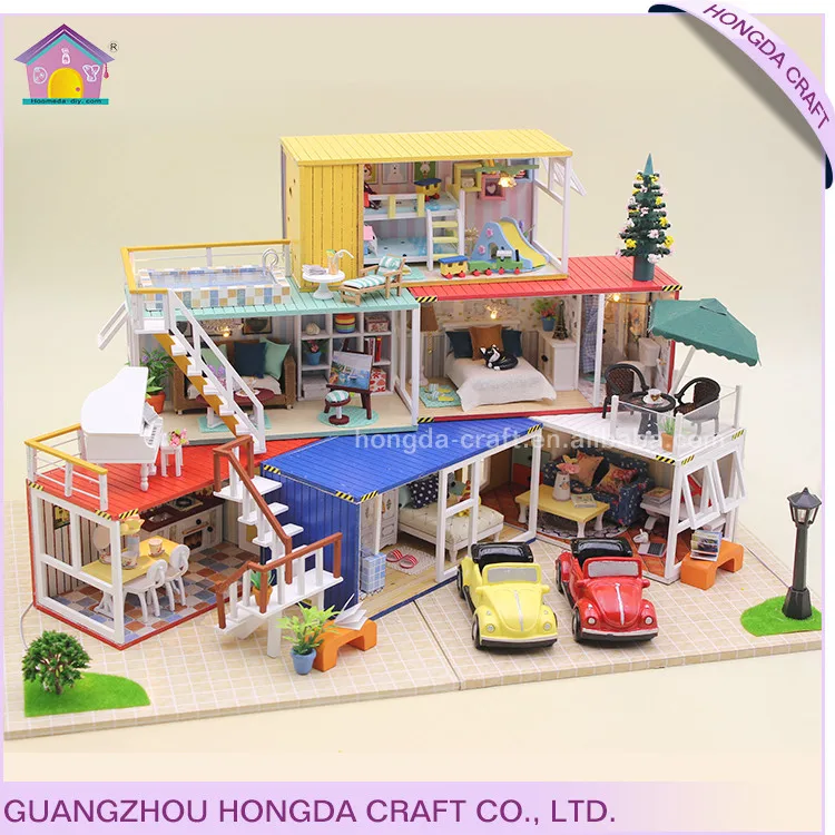 Hot Sale 3-storey Container Villa Doll House 2019 For Boys Castle Toy ...