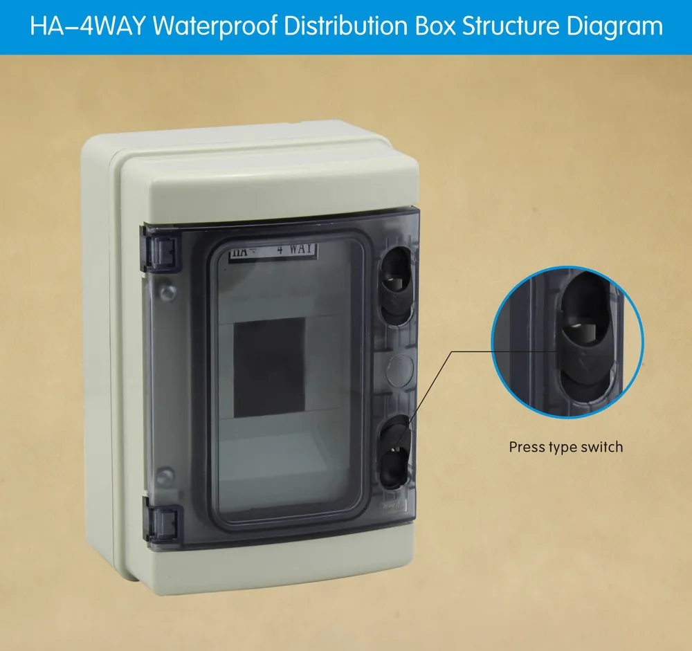 Saip Ip65 Electronic Distribution Box,Plastic Enclosure,4 Ways - Buy 4 ...
