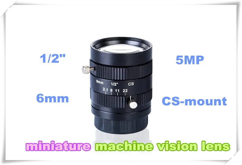 1/2" Fa Lens For Compact Machine Vision Camera 6mm Cs Mount 5 Megapixel Lens - Buy Machine ...