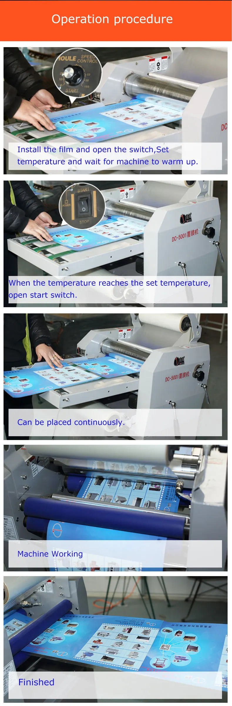 Dc 5001 Laminating Machine Hot Laminating Machine Cold And Hot Double