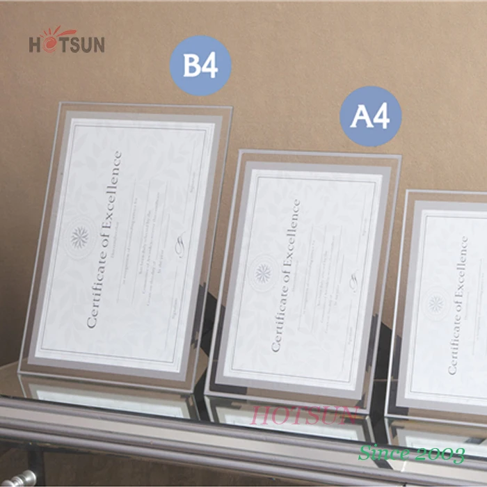 Wholesale High Quality A4 Acrylic Certificate Frame - Buy Certificate ...