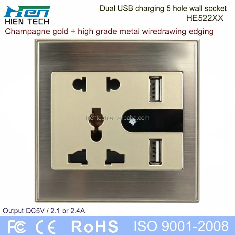 International 5 Holes Electrical Socket Usb Wall Socket Malaysia - Buy ...