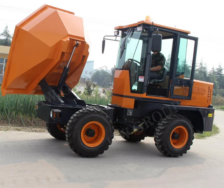 High Tip Skip Type Mini 4x4 Wheel Hydraulic Dumper - Buy 4x4 Wheel ...