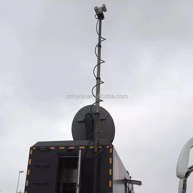 Telescopic Surveillance Camera Mast on National Disaster Vehicle