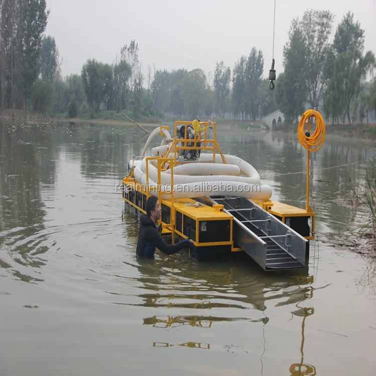 China Power Jet Dredge Mini Draga Para Ouro gold Mining Carpet Yacht ...
