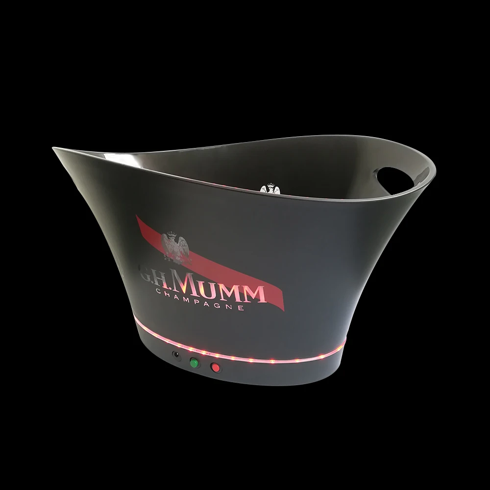 Custom Clear Plastic Ice Bucket Acrylic Wine Beer Ice Bucket With Logo ...