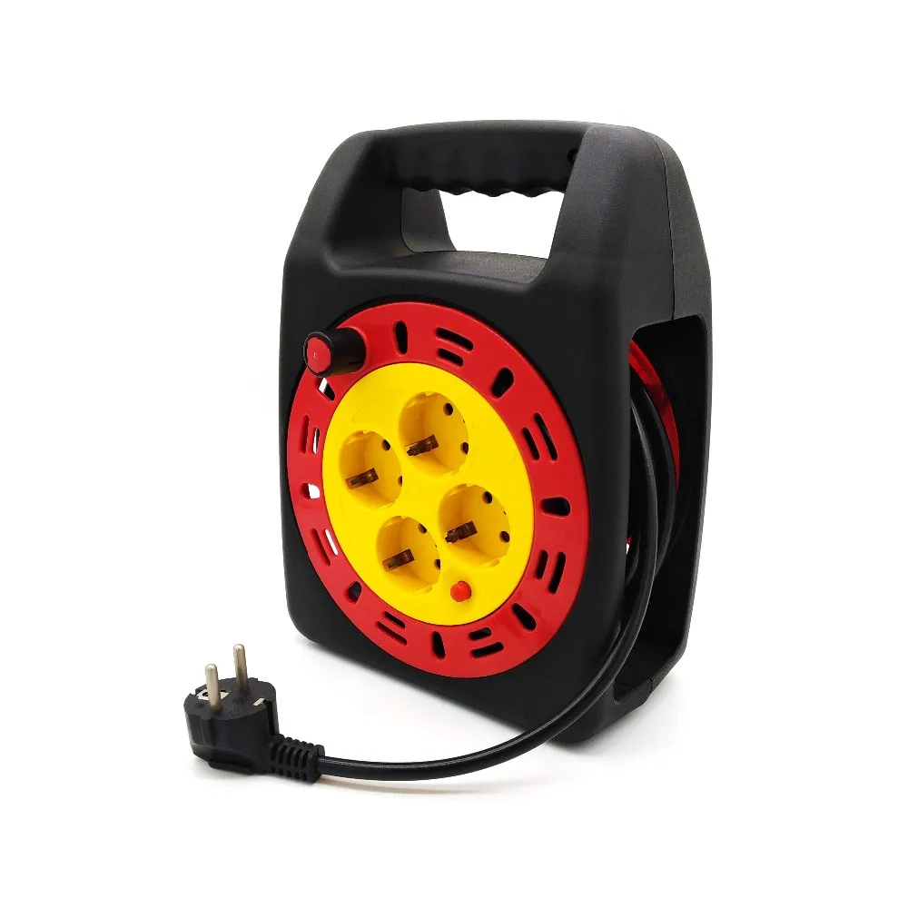 Retractable Mini Cable Reel EU Type - Safe & Convenient