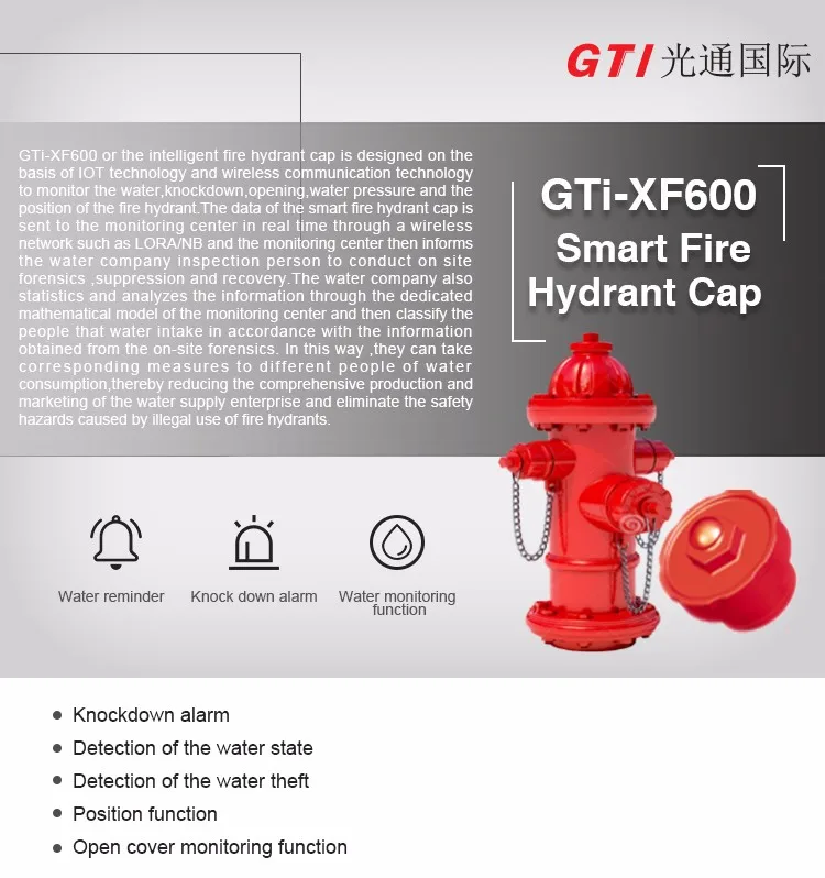 Fire Hydrant Monitor Smart LoRaWAN/NB-IOT Signal Transmission IOT ...