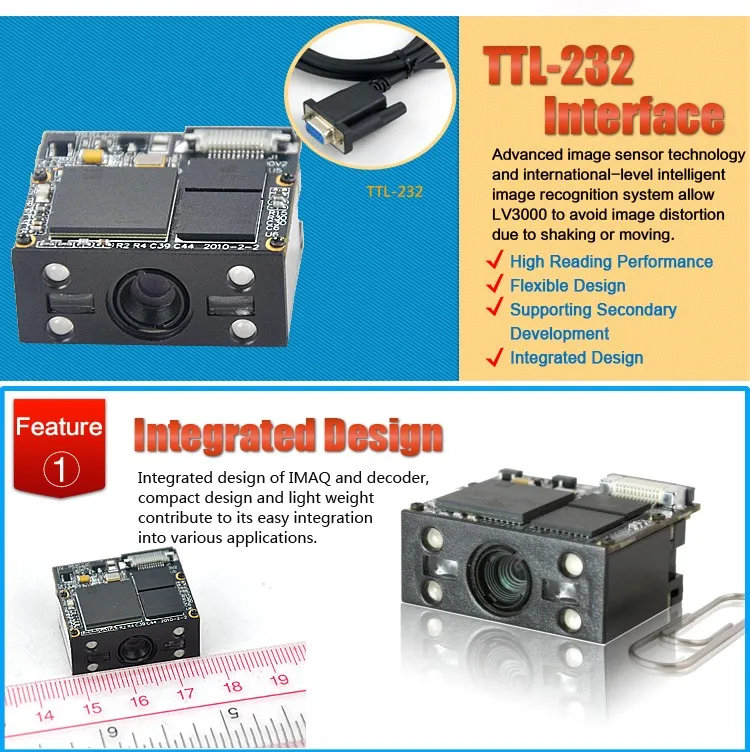 LV3000 Hot Sell OEM Embedded 2D Barcode Reader Scanner Module for Auto ...