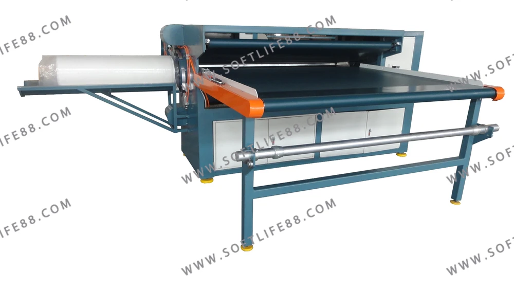 Automatic Compressing Fabric Rolling Machine Latex Mattress Wrapped ...
