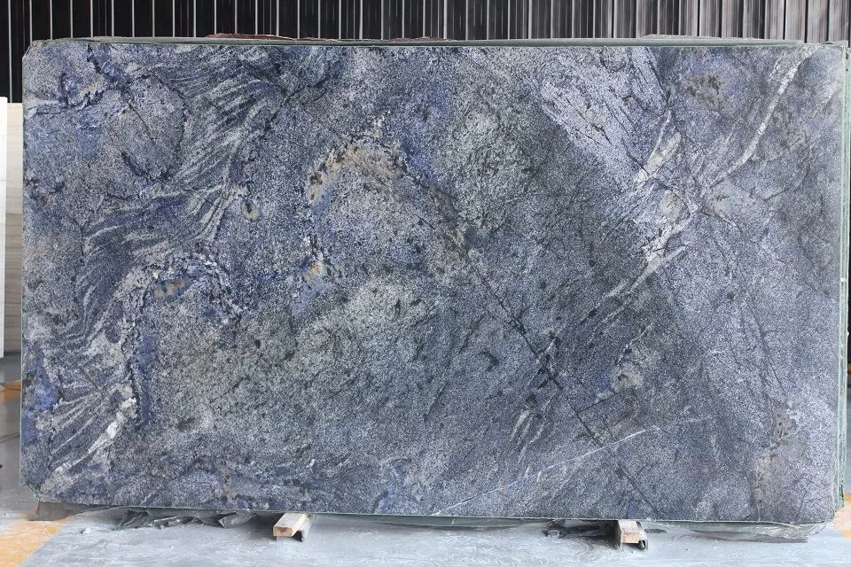 Polished Blue Azul Bahia Granite Slab - Durable & Stylish
