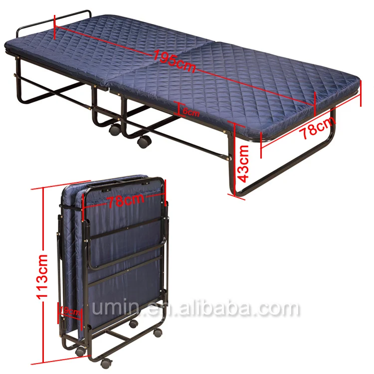 Portable Single Size Memory Foam Folding Bed for Adults