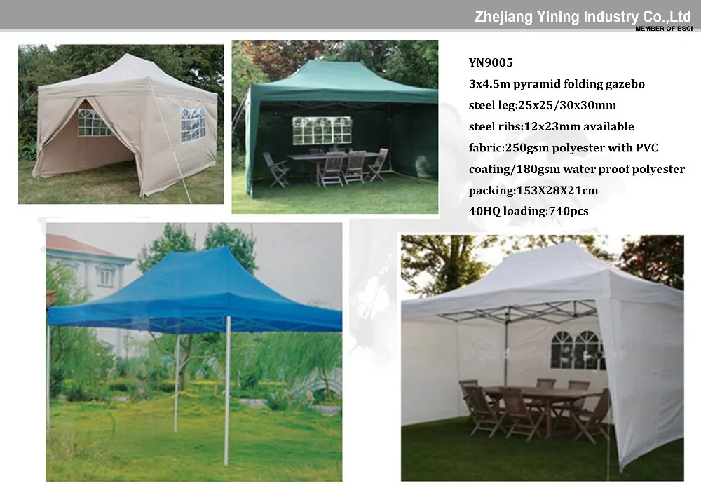 Outdoor Patio Garden Foldable Pavilion Gazebo 2x2m Canopi Tent