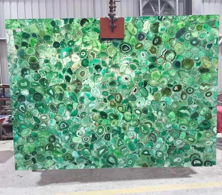 Unique Granite Slabs Madagascar Marble Green Agate Decor