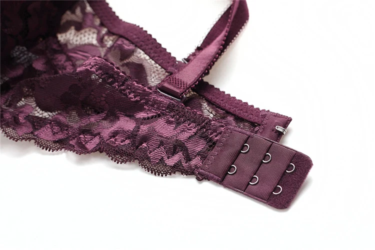 Plus Size Sexy Lace Bra Set to Gather Women's CD Cup Underwear Suit ...