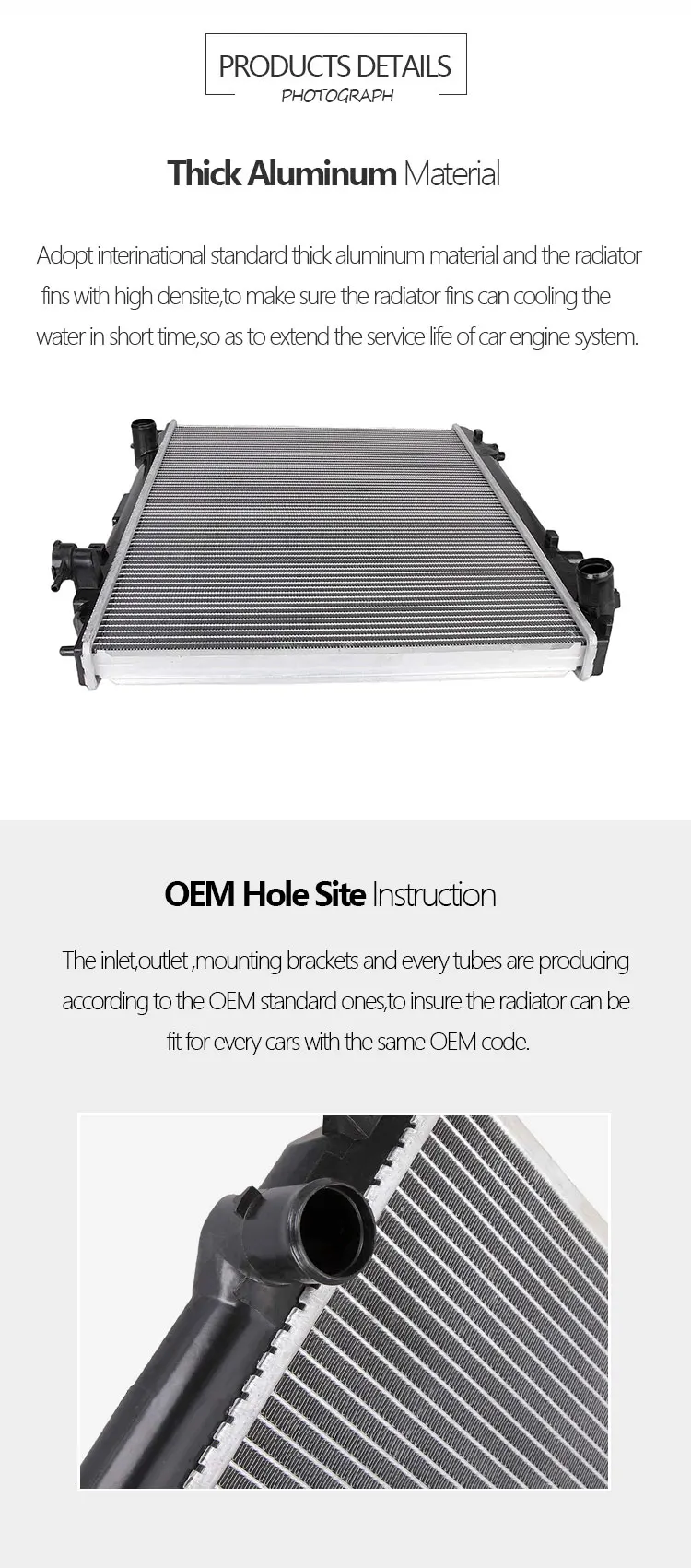 High Quality Cheap Small Car Radiator Auto Radiator PA66 GF30