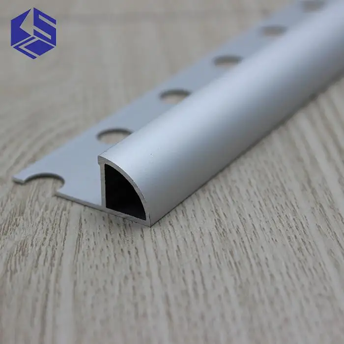 Aluminum Alloy Anodized Curved Round Tile Trim for Sale