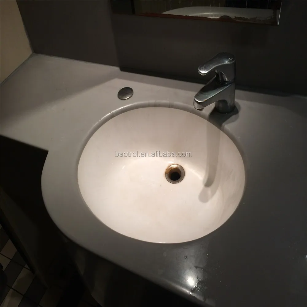 Solid Surface Public Toilet Hand Wash Basin with Vanity Top