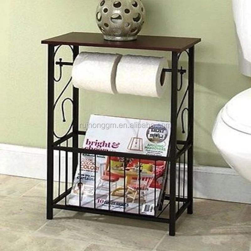 Scroll Design Metal Bathroom Table With Toilet Paper Holder - Buy ...