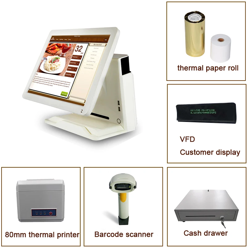 Cheap 15 Inch POS System with RFID Terminal for Loyalty