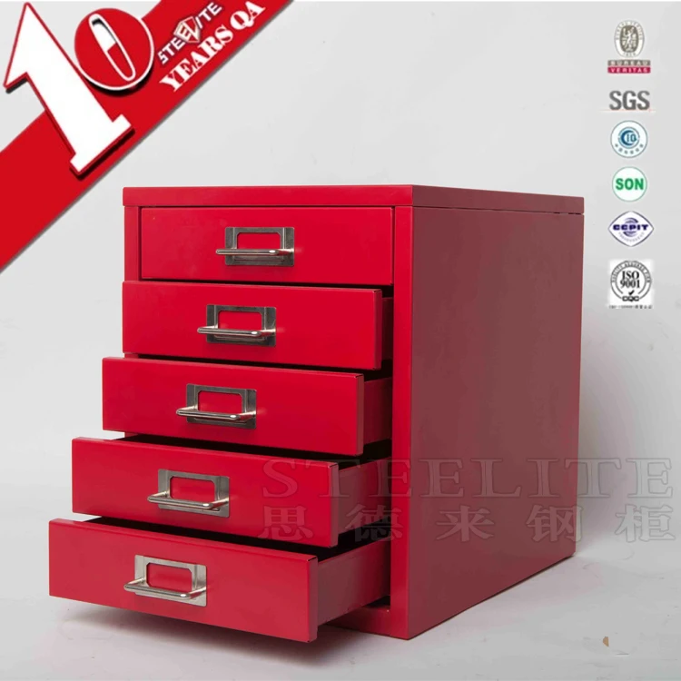 Metal Desk Organizer - A4 Paper Storage Cabinet with 5 Drawers
