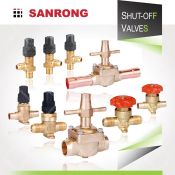 Sanrong 6110 Manual Refrigeration Stop Valve,Castel Brass Right Angle ...