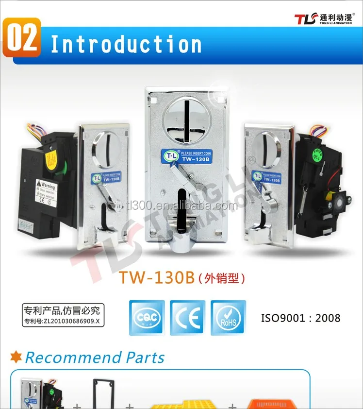 Tl Coin Selector,Coin Acceptor Tw-130b With Metal Panel - Buy Coin ...