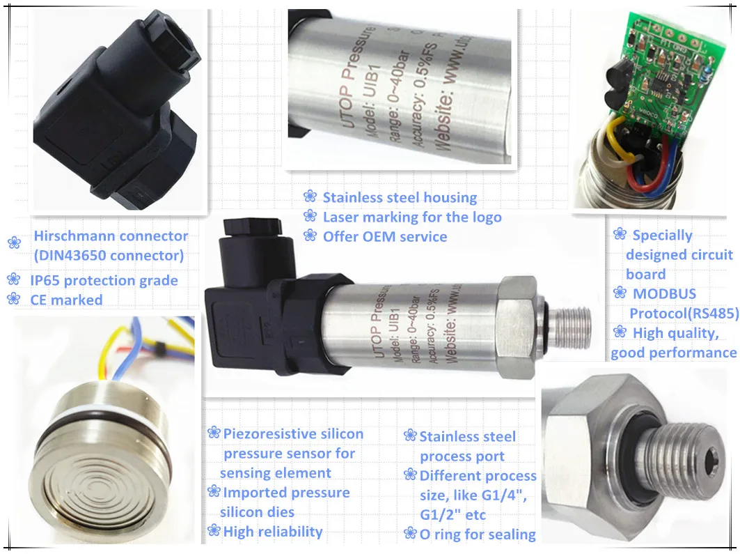 Modbus Intelligent Industrial Pressure Sensor Water Pressure ...