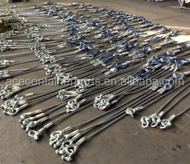 10ton-30ton DNV 2.7-1 Standard Steel Wire Rope Lifting Slings for Offshore