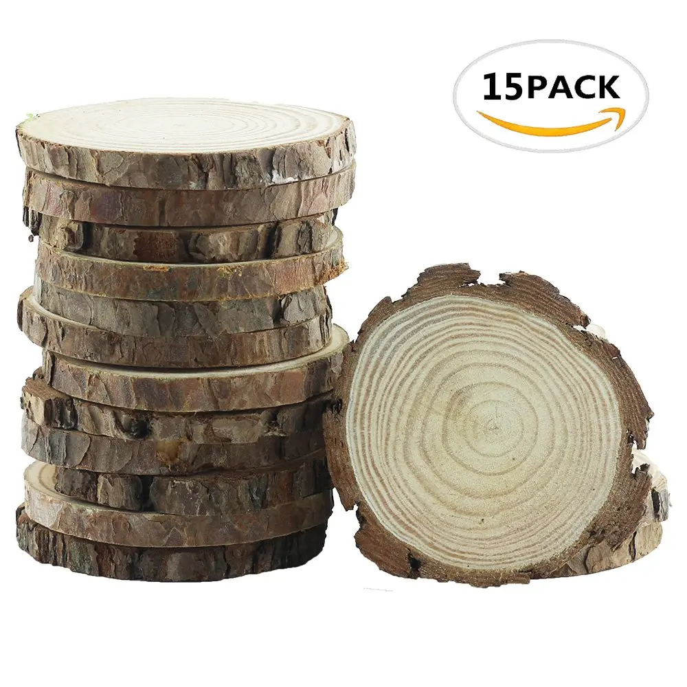 Arts, Crafts & Sewing Goodlucky 20pcs 2-2.5 Unfinished Natural Wood ...