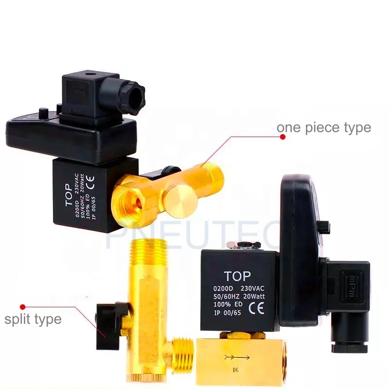 5V Timer Auto Drain Latching Solenoid Valve for Air Compressors