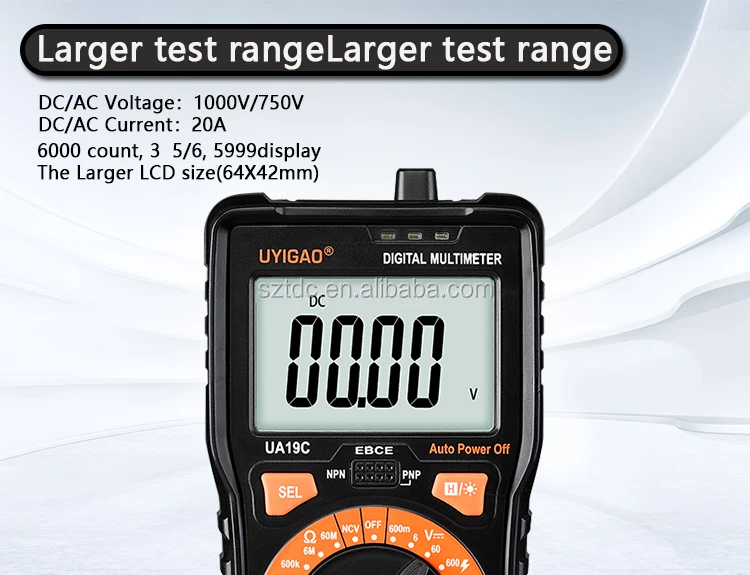 6000 Counts Mini Manual Range Avo Meter Universal Meter Multimetro ...