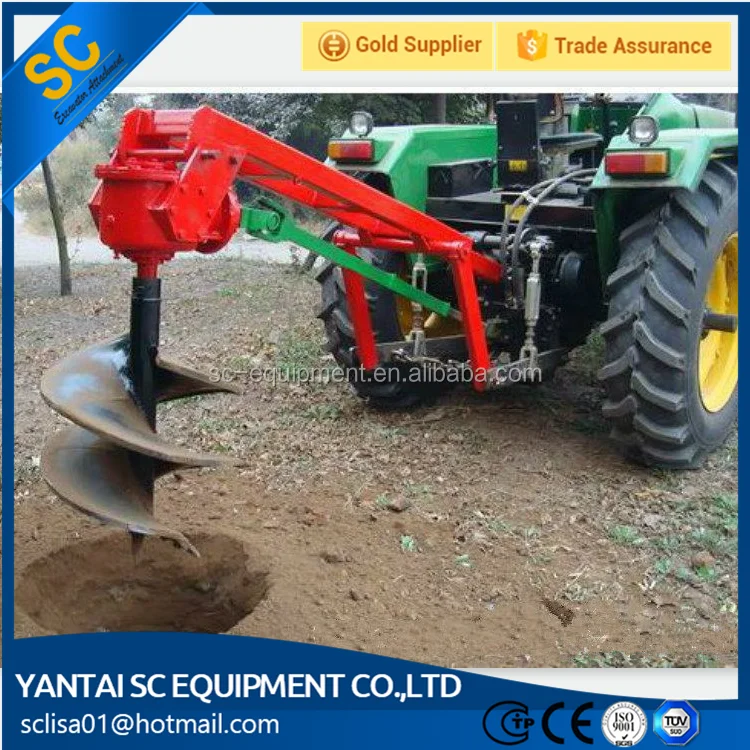 Tractor Soil Auger Drill With 800mm Diameter Auger - Buy Tractor Soil ...